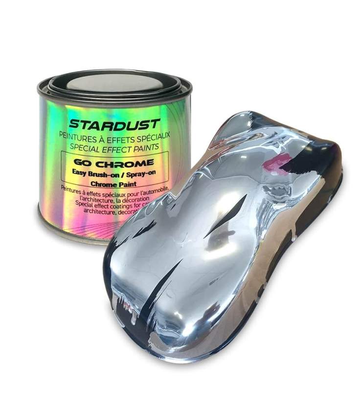 Easy Chrome paint - brush-on spray-on mirror effect