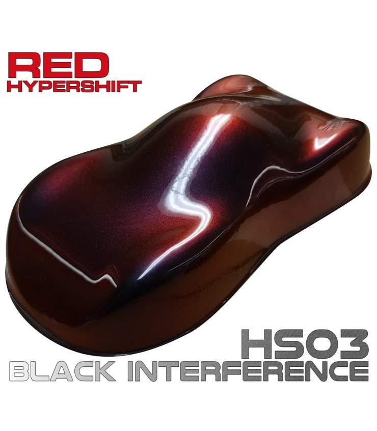 Black interference pearl paint