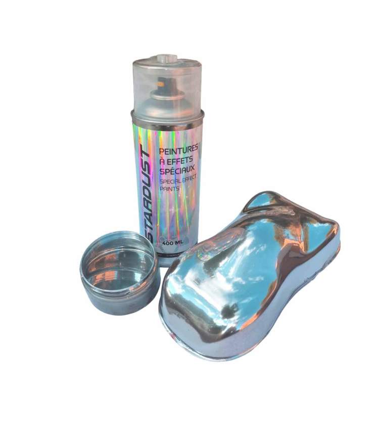 Chrome gold spray or brush paint