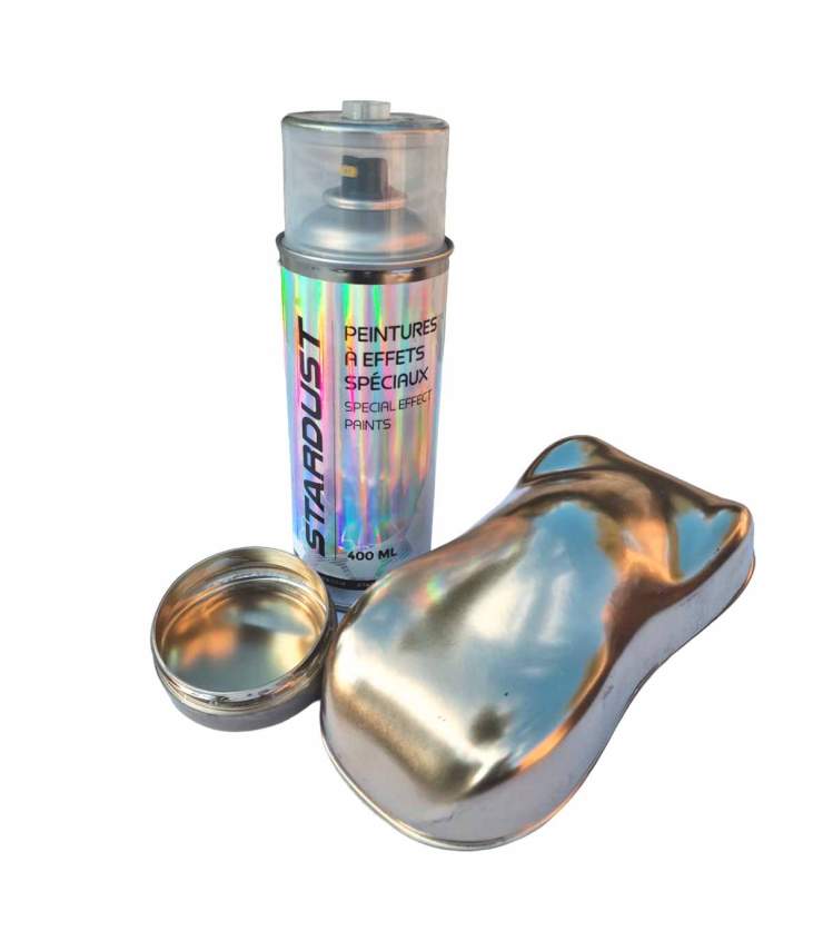 Chrome gold spray or brush paint