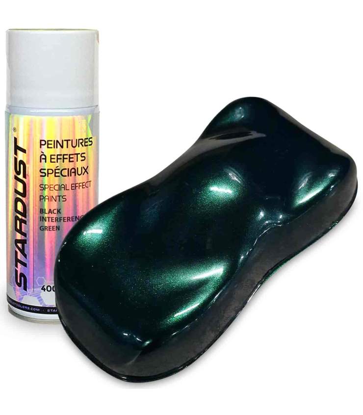 Black interference pearl paint