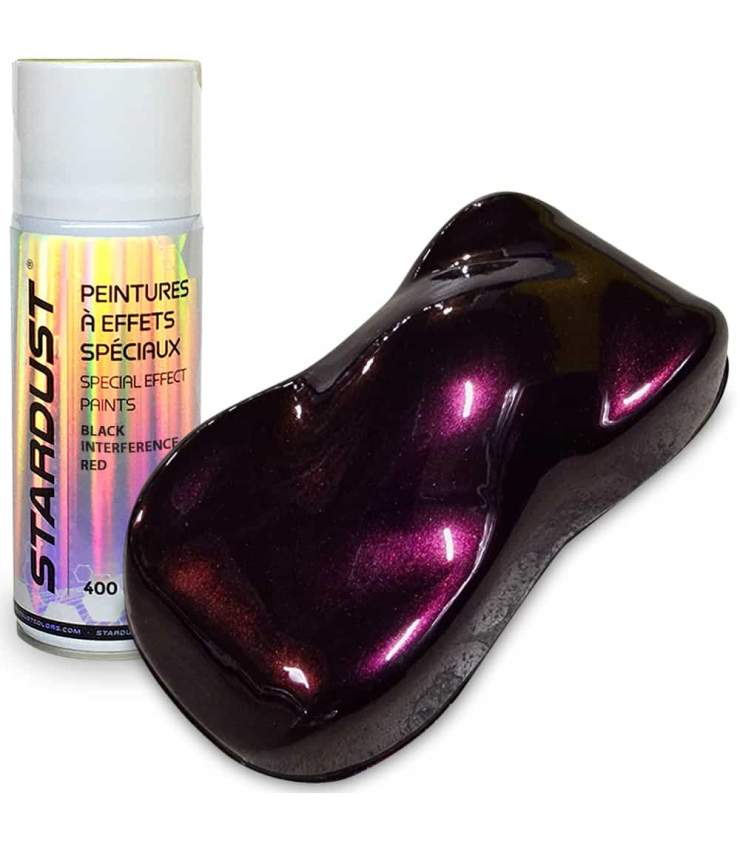 Black interference pearl paint