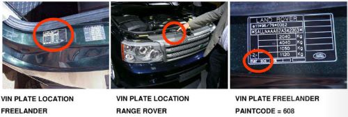 LAND ROVER car color code - Land Rover car paint